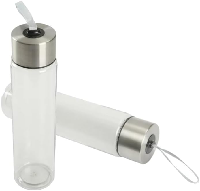 Amazon.com: Generic 18oz Plastic Clear Water Bottle Stainless Steel ...