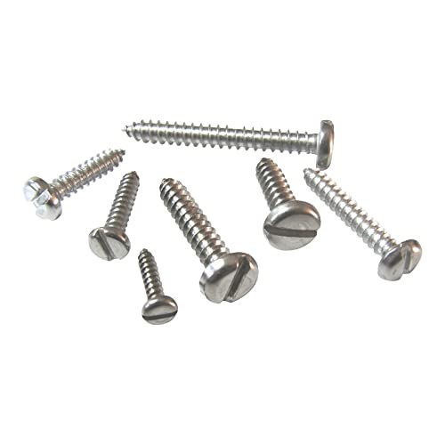 Self-Tapping Screws Slot-Pan 316 (A4) Stainless (10, 2.9x13mm) : Amazon ...
