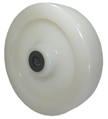 8" X 2" White Nylon Wheel, 2-3/16" Hub Length, 3/4" Delrin Bearing ...