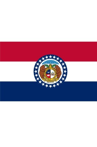 Flag of Missouri: Journal; 160 Lined / ruled pages, 6x9 inch (15.24 x ...