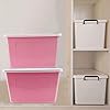 Amazon.com - 92 Quart Pink Plastic Storage Bins with Lids, Collapsible ...