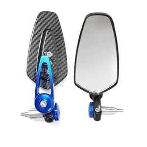 GadiParts Bike Handlebar Rear View Mirror Ractangle Shape End ...