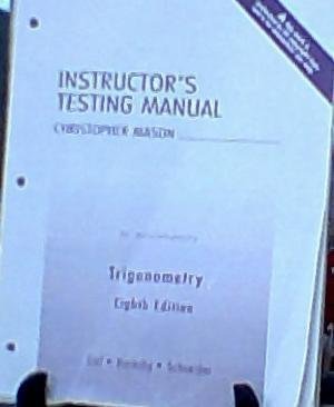 Instructor's Testing Manual for Trigonometry: Christopher Mason ...