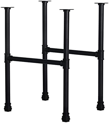 Amazon.com: MUZIK Industrial Pipe Table Legs Set - Iron-Cast Finish ...