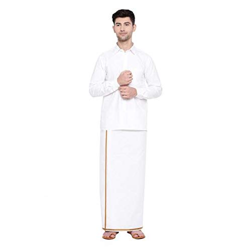 Ramraj Men's Cotton Dothi (White Color; 40CM) : Amazon.in: Fashion