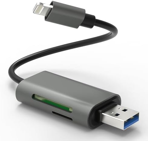 Amazon.com: Apple iPhone Lightning to SD Card Reader - TF/SD Card to ...