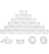 Amazon.com: 25 Count 5 Gram Sample Containers, Clear Lip Balm ...
