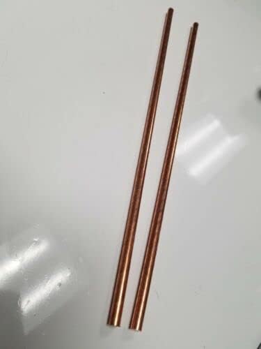 Amazon.com: 1/4" .25" Solid Copper Round Stock Bar Rod 12" 2 Pieces ...