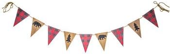 Amazon.com: 25 Home Decor Buffalo Check Plaid Wooden Banner/Pennant ...