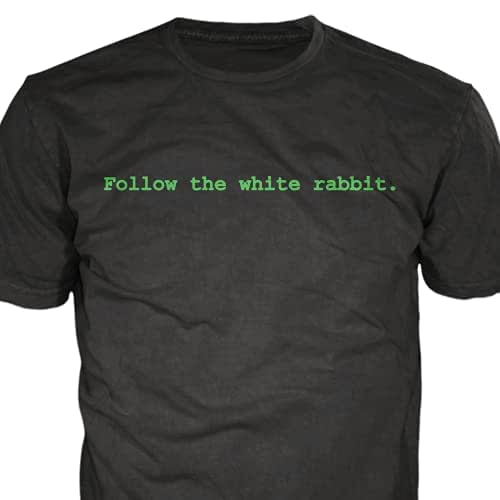 Amazon.com: Follow the White Rabbit - Matrix T-Shirt : Clothing, Shoes ...