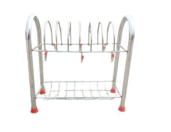 Stainless Steel Cup and Plate Stand-1Pcs : Amazon.in: Home & Kitchen
