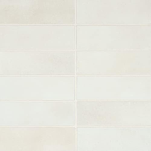 Bedrosians Celine 2.5" x 12" Glossy Porcelain Floor & Wall Tile, White ...