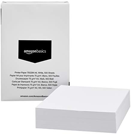 Amazon Basics Printer Paper 75GSM A4, 500 Count, White : Amazon.co.uk ...