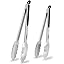 Amazon.com: Food Grade Stainless Steel Kitchen Tongs for Cooking,BBQ ...