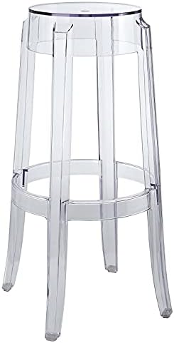 Amazon.com: Modway Casper Modern Acrylic Two Bar Stools in Clear ...