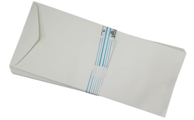 ARETOR 9x4 Inch Cheque Size Paper Envelop White 100 GSM Smooth White ...