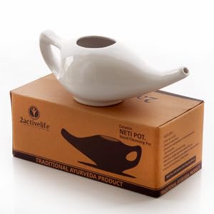 2activelife Ceramic Neti Pot for Sinus, Jal Neti pots for Nasal ...