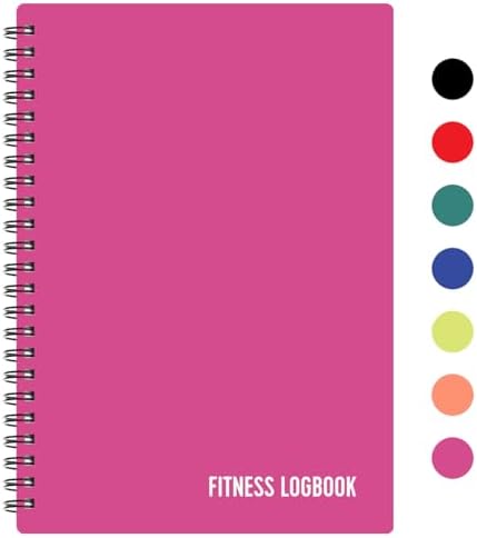 Amazon.com: Fitness Logbook (Pink) - A5 Undated Workout Journal For Men ...