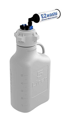 EZwaste HPLC Solvent Waste System, 5L Heavy Duty Reusable Carboy, 83mm ...