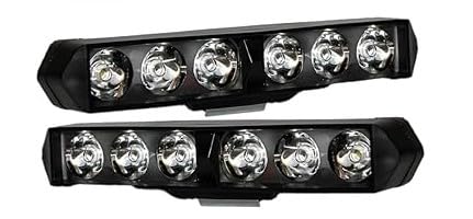 6 LED Fog Light Flashing Inbuilt Pods Single Row High Bright Original ...