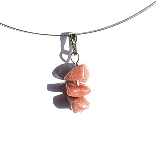 Amazon.com: Bohemian gypsy pendant, pink gemstone jewelry, healing ...