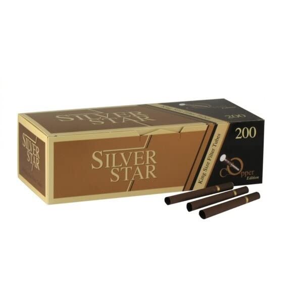 Tobacco&Tubes Silver Star King Size Full 15 mm Filter Cigarette Tubes ...