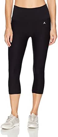 Danskin Women's Seamless Hi-Waist Capri Legging, Rich Black, Small at ...