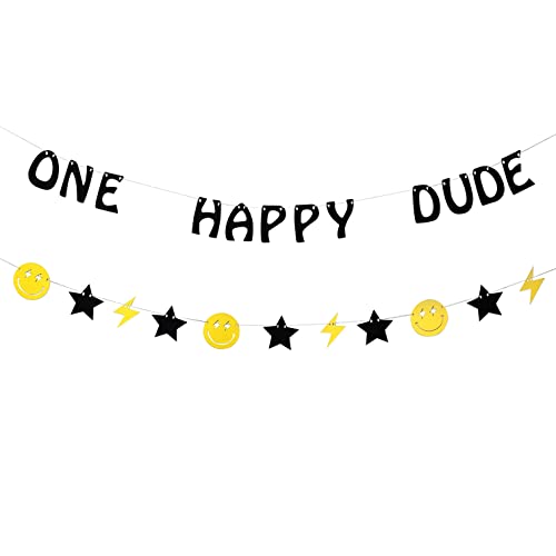 Amazon.com: One Happy Dude Birthday Decorations (One Happy Dude Banner ...