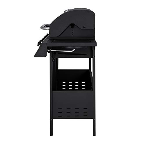 Ribelli Griglia a Gas griglia Carrello Barbecue 4 bruciatori in Acciaio ...