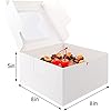 Amazon.com: Wei Long Cake Boxes with Window 24pcs 8x8x5 Inches White ...