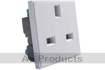 13 Amp Power Socket - Grid Outlet Module - White : Amazon.co.uk: DIY ...