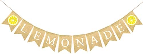 Amazon.com: VILIFEVER Burlap Lemonade Banner for Lemonade Stand ...
