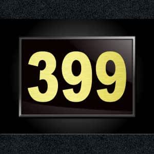 Number Plate 399 Room, Door No,Rack Numbers Warehouse, Black Acrylic ...