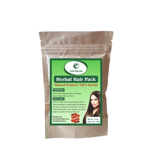 VKDAS Natural Herbal Hair Pack 8 Herbs Mix Mehandi Powder for Hair ...