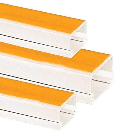 ENVA® Electrical Cable Trunking, White Self Adhesive Paintable PVC ...