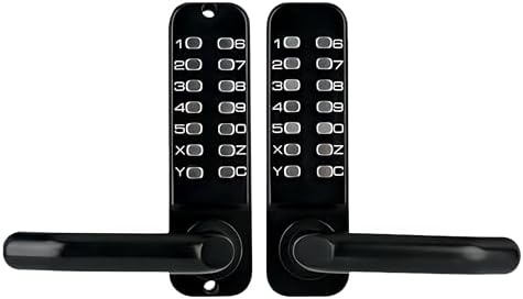 Double-Sided Keyless Entry Door Lock, Mechanical Keypad Double Door ...