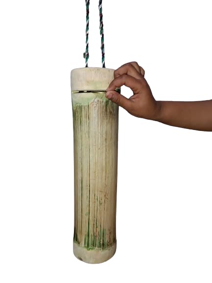 WATIKA CRAFT Bamboo Ki Gullak Bamboo Handmade Gullak Large Coin Bank ...