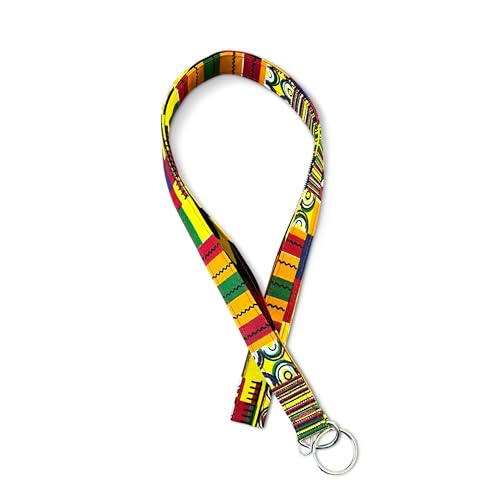 Amazon.com: African Fabric Key Lanyard, Lanyards for ID Badges, Teacher ...