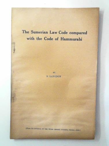 The Sumerian law code compared with the code of Hammurabi | Amazon.com.br