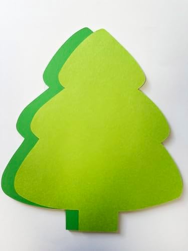 Amazon.com: 15 Pcs Holiday Evergreen Tree Assorted Green Creative Paper ...