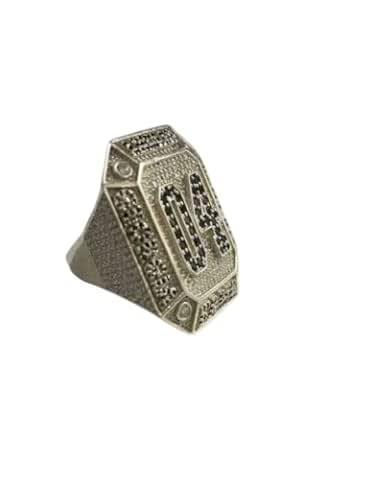Amazon.com: Iced Out Black Diamond Custom Letter & Number Hip Hop Ring ...