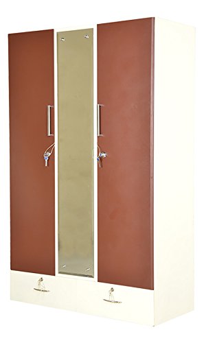 Mehidpurwala Diamond Almirah with 3-Door and Full Mirror (Multicolour ...