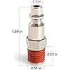 ChillWaves Industrial Air Plug, 1/4" NPT Male Pneumatic Plugs, Air ...