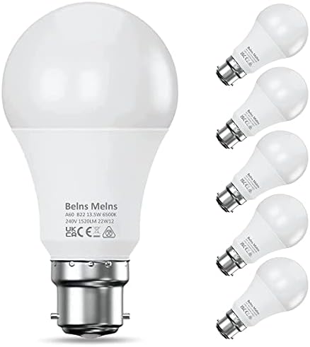 LOHAS B22 LED Bulbs 150W Equivalent, 17W LED Bayonet Light Bulb, Cool ...