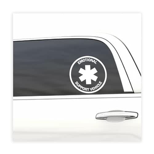Amazon.com: Emotional Support Vehicle, cool decal,car sticker decal, 8 ...