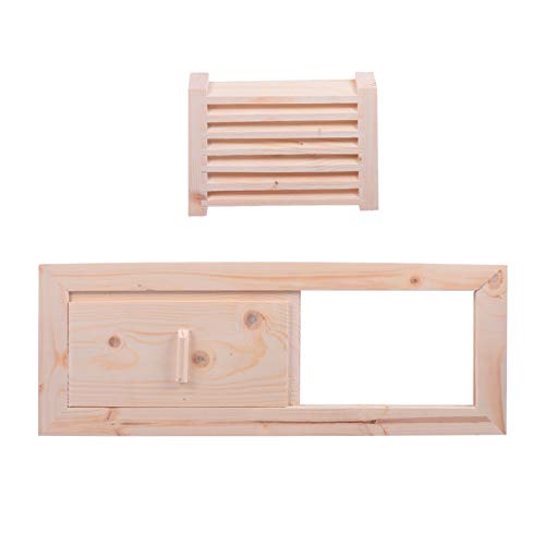 Cabilock Sauna Gable Vent Cedar Gable Vent Wooden Ventilation Louver ...