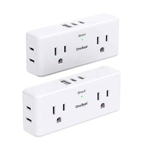 2 Pack Multi Plug Outlet Splitter, Electrical Multiple Outlet Extender ...