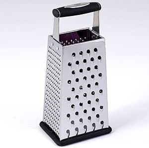 Amazon.com: Oneida 4-Sided 9 1/2-Inch Grater, Mirror Polished Stainless ...