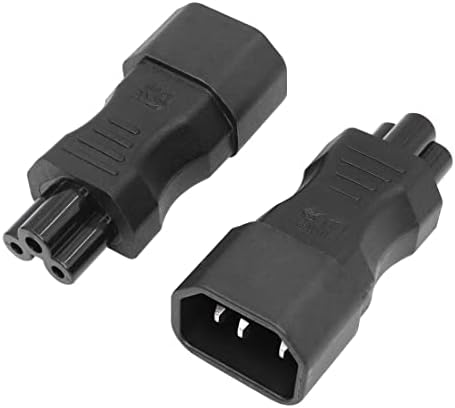 YACSEJAO C14 to C5 Power Adapter IEC 320 Male C14 to IEC Female C5 ...