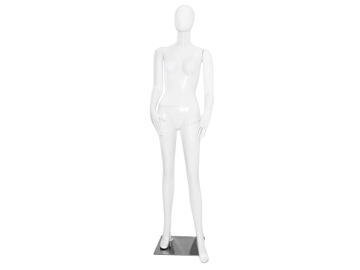 MANIQUI Completo DE Dama Color Blanco con Base Metalica (S02) : Amazon ...